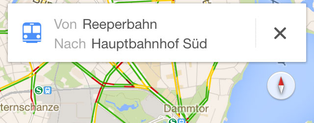 Hamburg: Google Maps informiert über HVV-Verbindungen ⋅ iphone-ticker.de