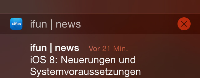 Neu in iOS 8: Die ifun App pusht nicht mehr › iphone-ticker.de