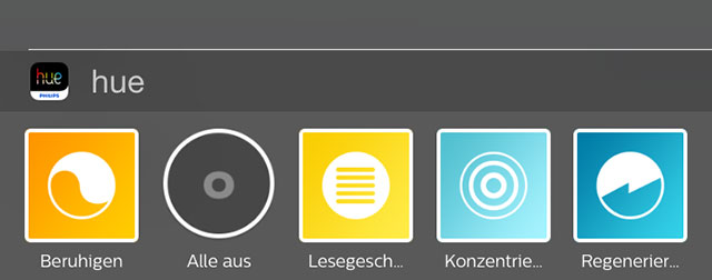 Philips HUE: Offizielles Widget wechselt Licht-Situationen ⋅ iphone ...